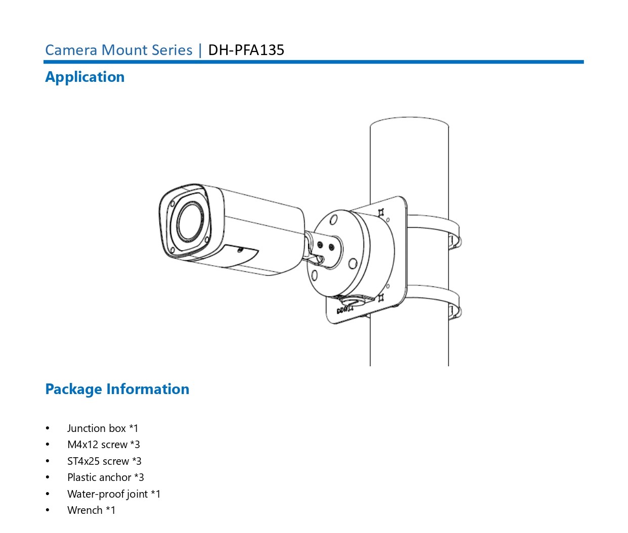 Dahua Outdoor Aluminum CCTV Camera Junction Box Ceiling Wall Mount ...
