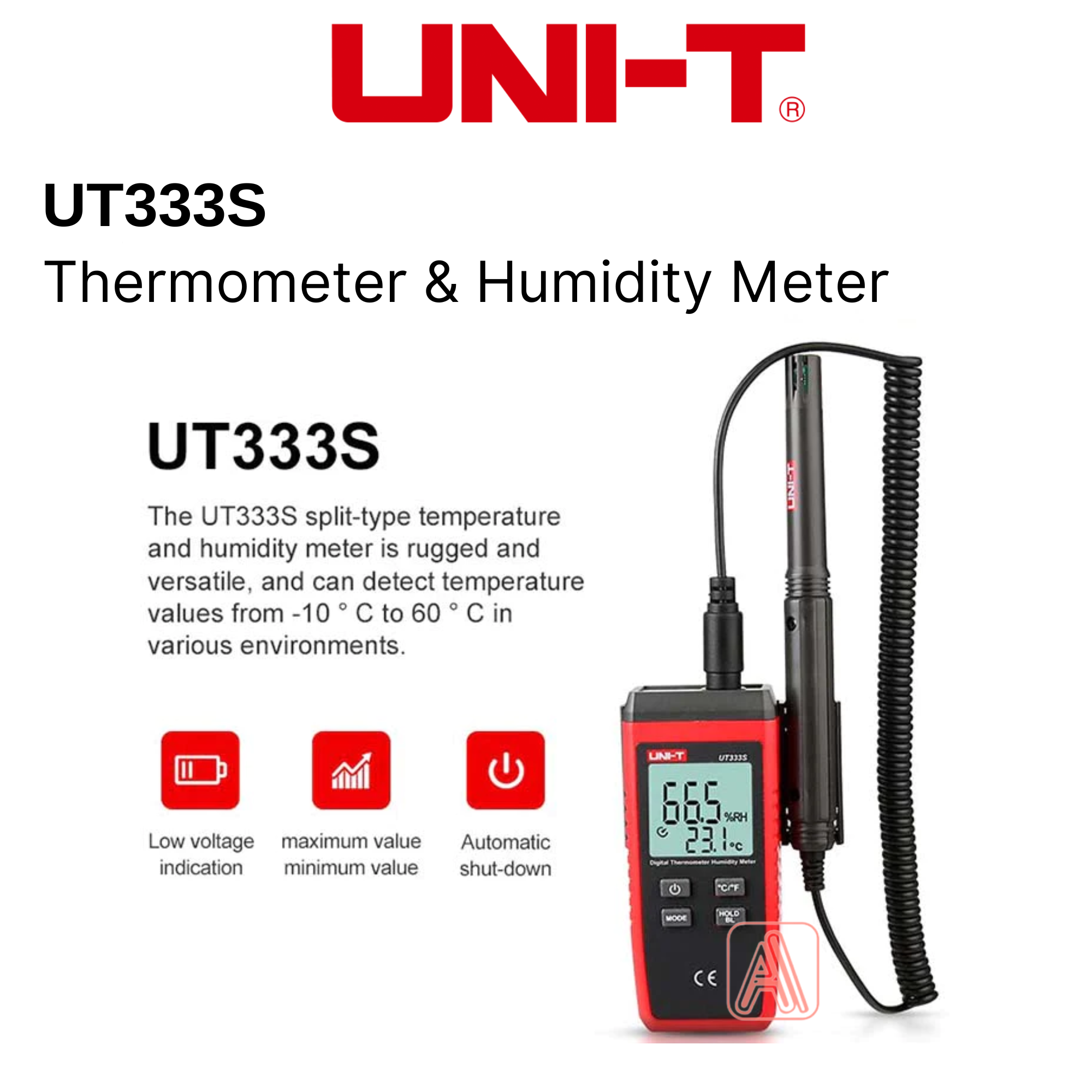 UNI-T UT333 / UT333S -Temperature and Humidity Meter Humidity ( -10°C ...