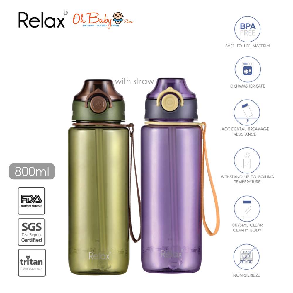 RELAX TRITAN WATER BOTTLE 600ml/800ml/1000ml | Shopee Malaysia