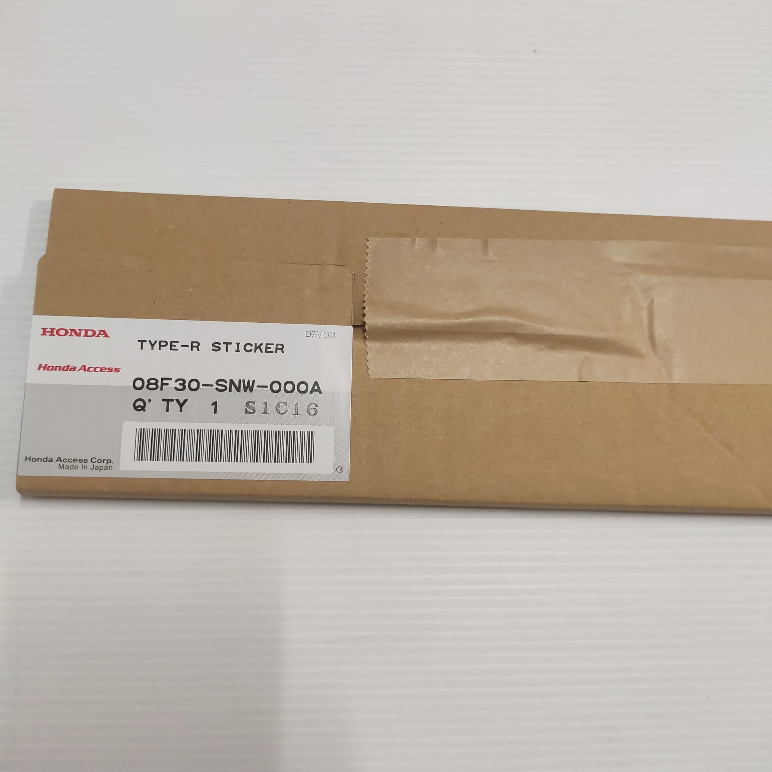 08F30-SNW-000A Honda TYPE R Sticker Civic FD2R / Civic FN2R / Civic FK8 ...