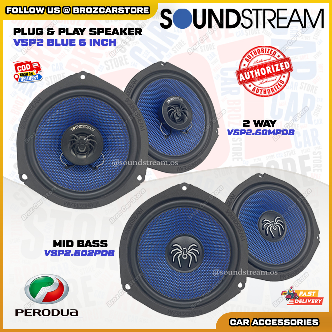 Original 100% SOUNDSTREAM VSP2 Blue Series MidBass / 2 Way - Plug&Play ...