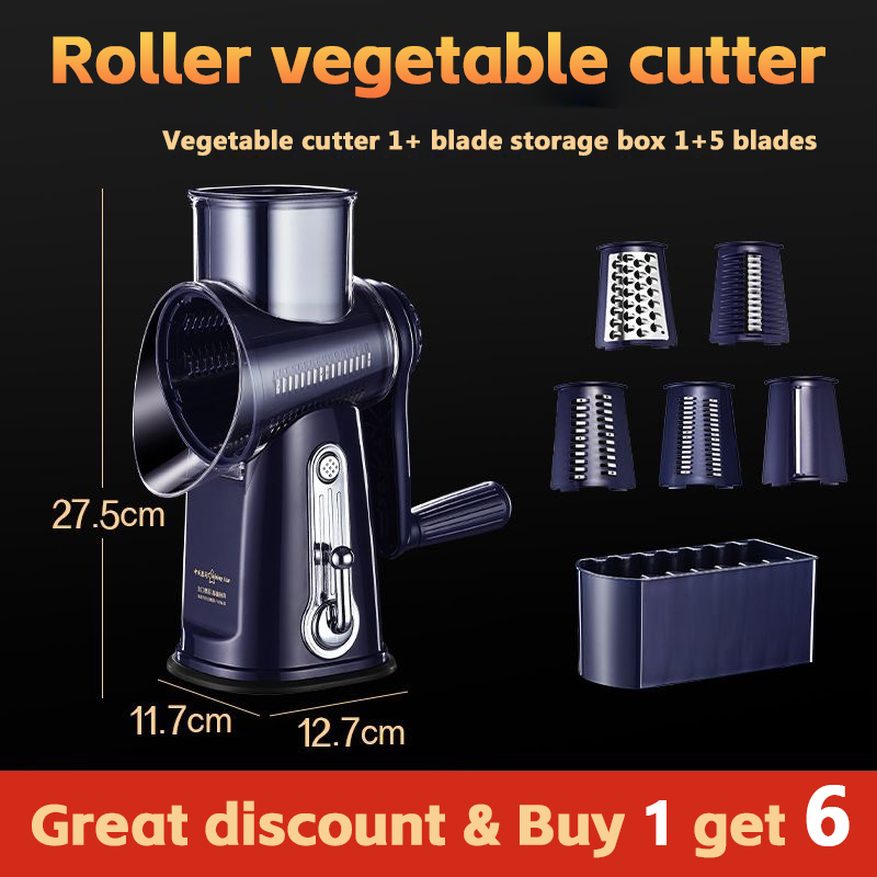 Kitchen Roller Multifunctional Vegetable Cutter Household Hand-Cranked ...
