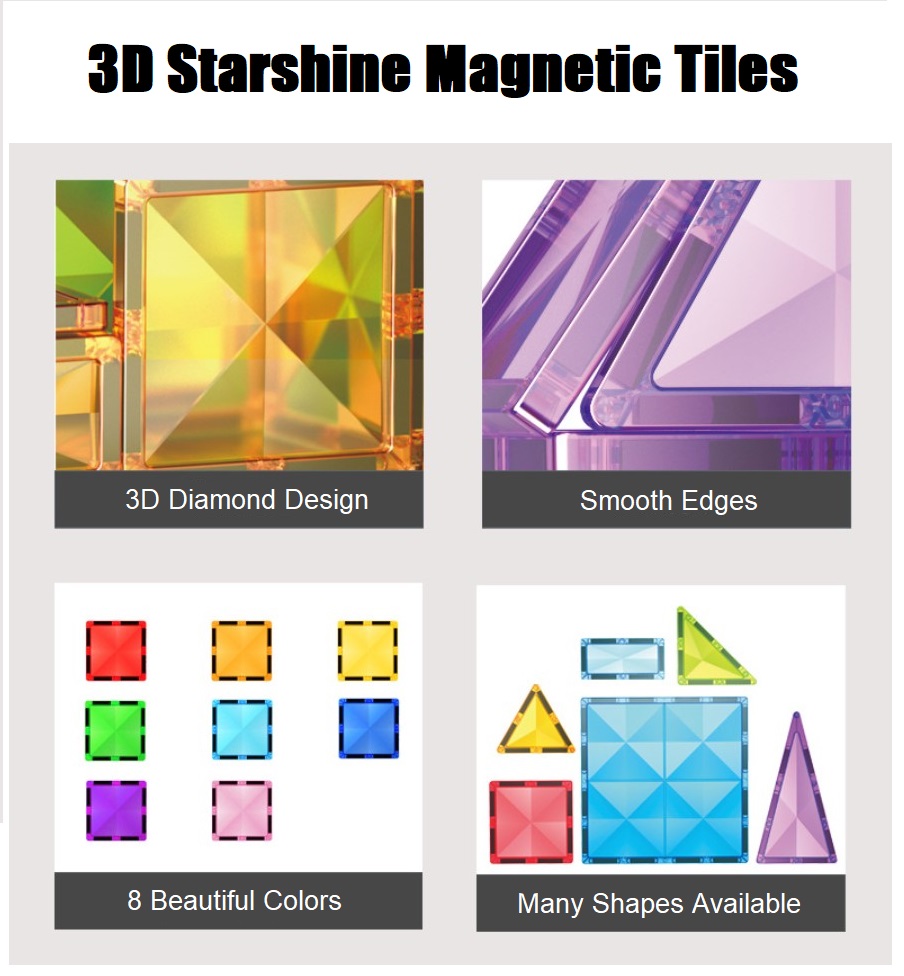 BIG Magnetic Tiles (7.5CM) Magnetic Building Tiles Magnetic Building ...