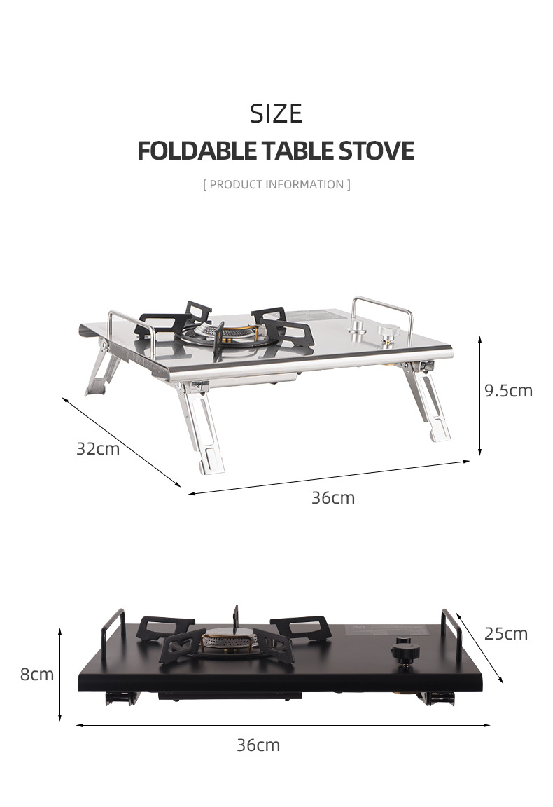 IGT Stove Matt Black I Khaki 4000W Stainless Steel Copper Camping Outdoor Cooking Portable Gas ...