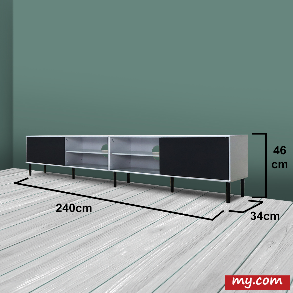 Kabinet TV 8 Kaki/8ft TV Cabinet with Doors my-com/TV Stand/Living Room ...