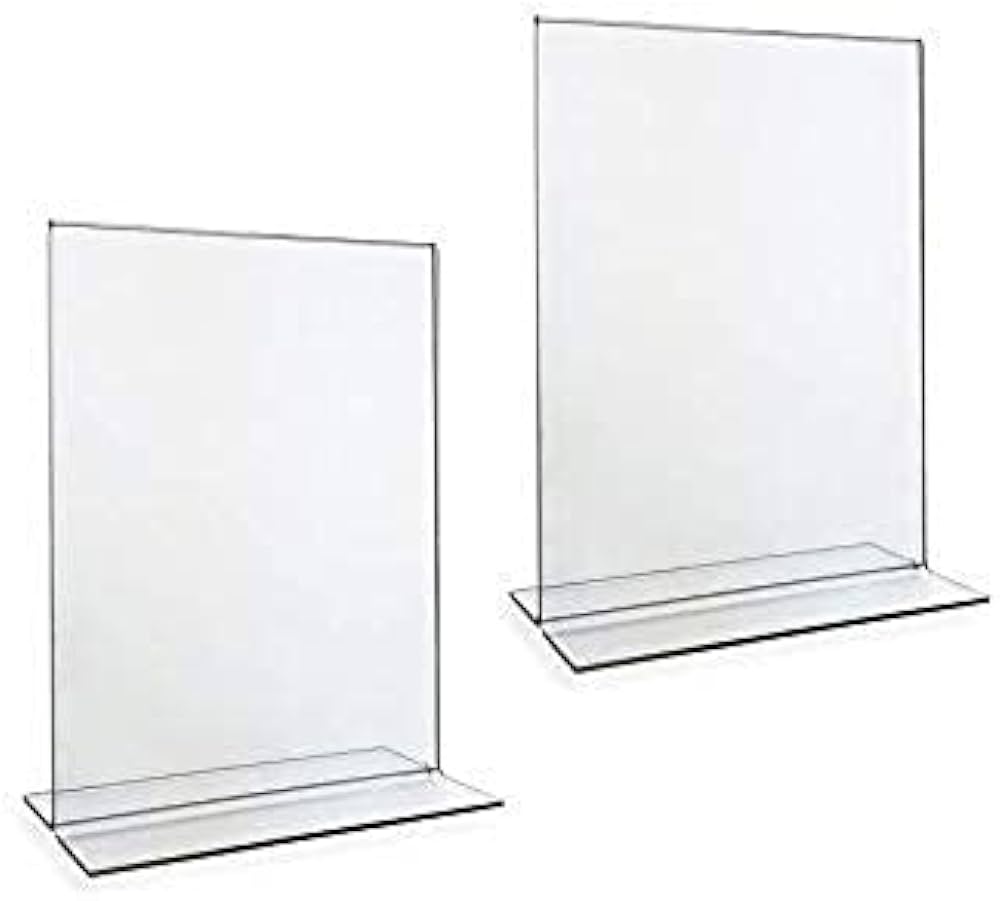 T-SHAPE CARD ACRYLIC STAND A5 & A4 SIZE ( 7011 & 7013 ) | Shopee Malaysia