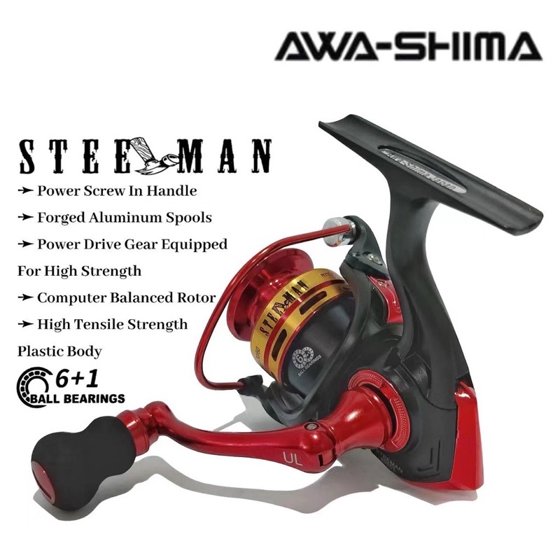 AWA-SHIMA IRON MAN & STEEL MAN MICRO UL SPINNING REEL | Shopee Malaysia