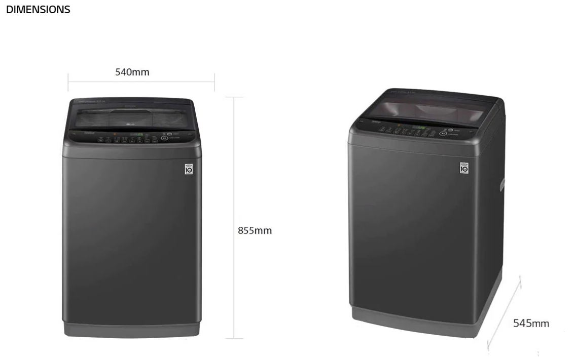 LG Washing Machine Inverter 9KG Top Load Washer Direct Drive Mesin ...