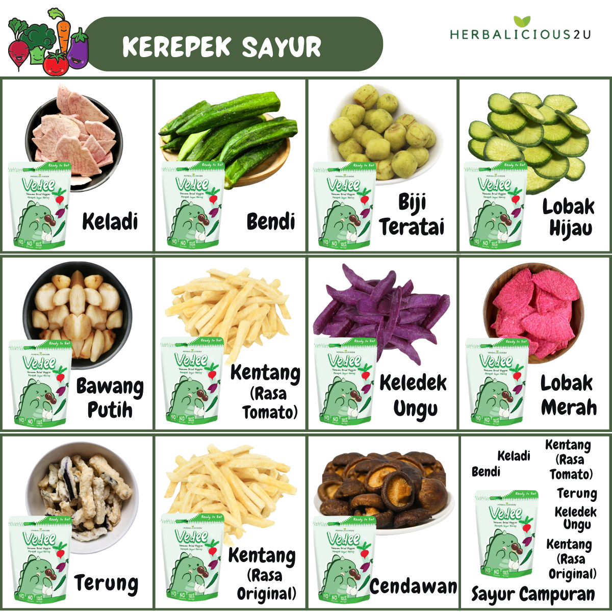 【HALAL】Gift Snack Dried Healthy Vegetable Fruit Snack | Diet Sayur Buah ...