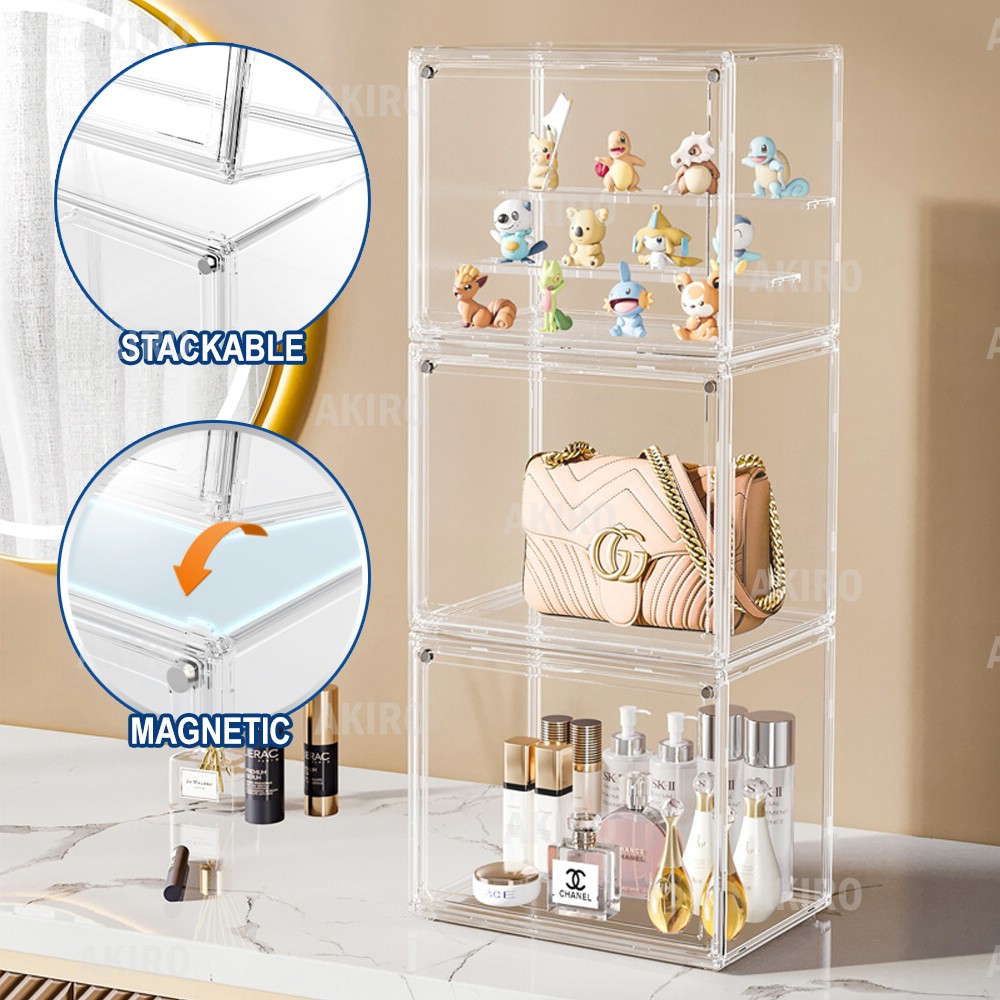 AKIRO Magnetic Transparent Labubu Display Box Labubu Storage Box Toys ...