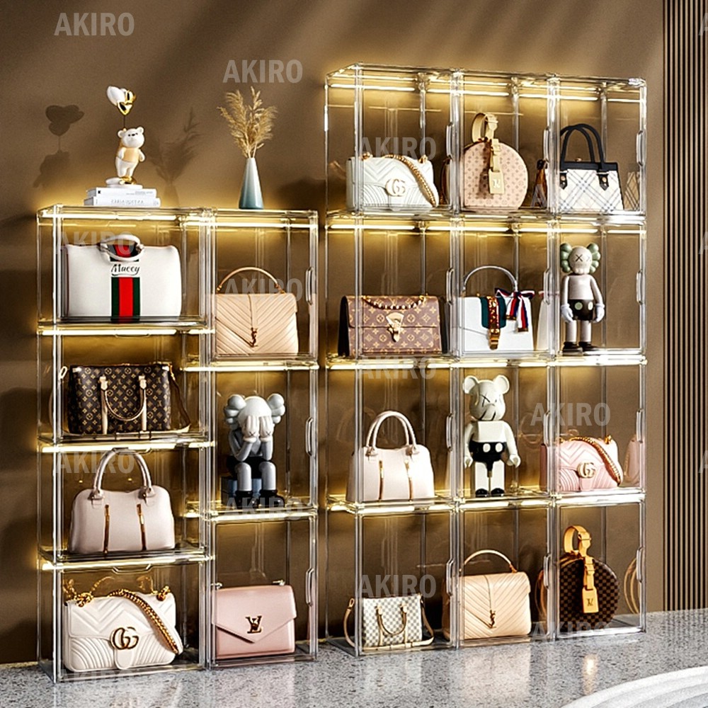 AKIRO Magnetic Transparent Labubu Display Box Labubu Storage Box Toys ...