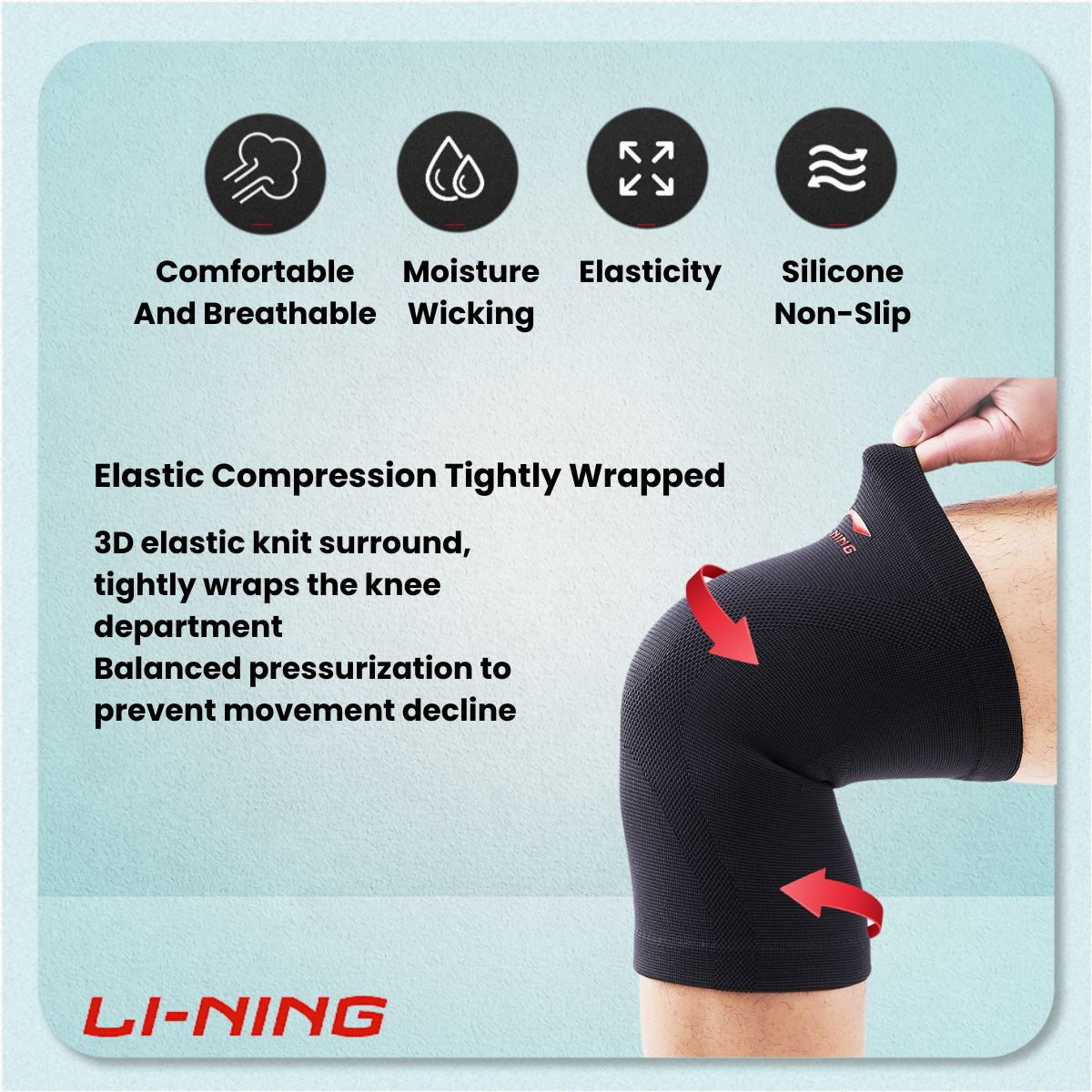 HH LINING LI NING Knee Guard Pad Pads Protector Knee Brace Support Pain ...