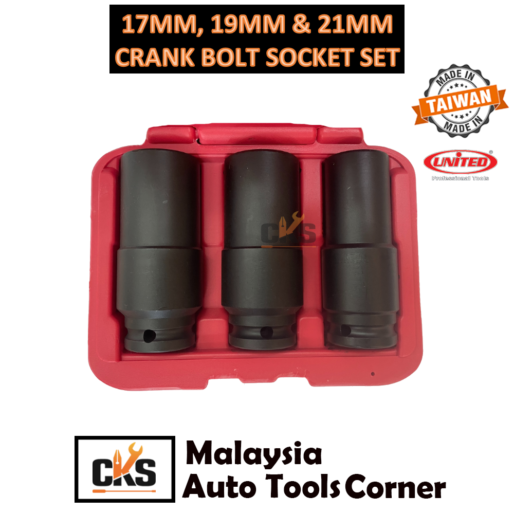 3pcs United Crank Bolt Socket Harmonic Damper Pulley Socket 17mm,19mm ...