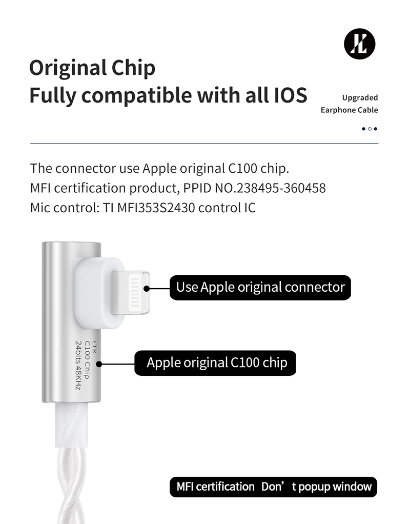 JCALLY LTX 8 Core Twist OFC Silver-plated Lightning Upgraded Earphone ...