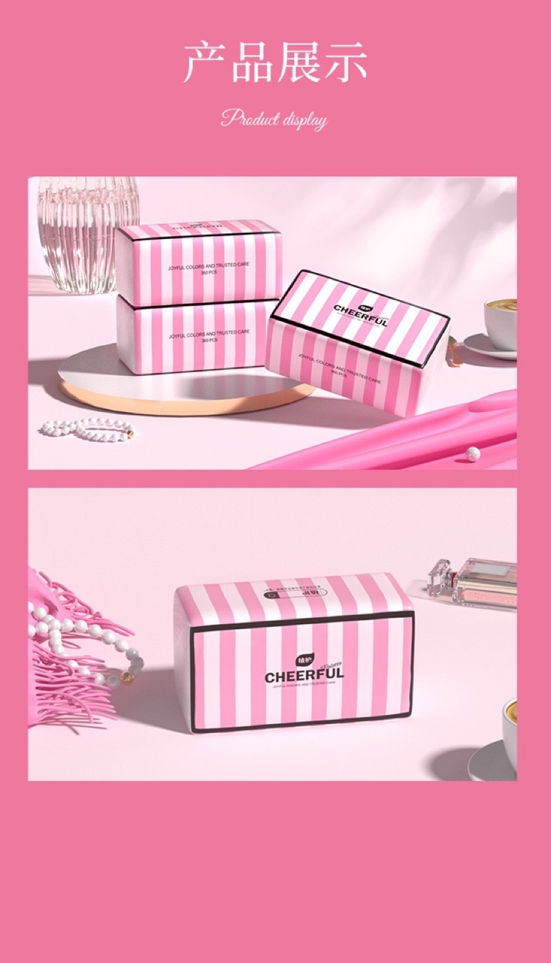 【90pulls*4ply/pack】Cheerful Pink Tissue Paper Premium Facial Tissue ...