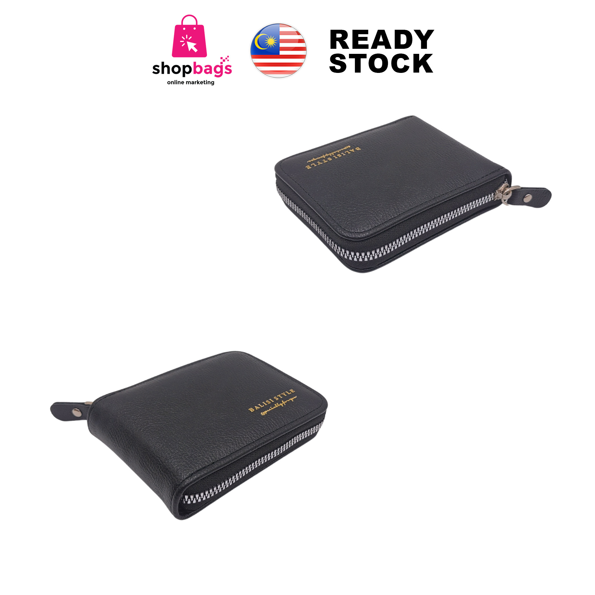 Dompet Berzip Kecil Untuk Lelaki PU Leather Small Zipper Wallet For Men ...
