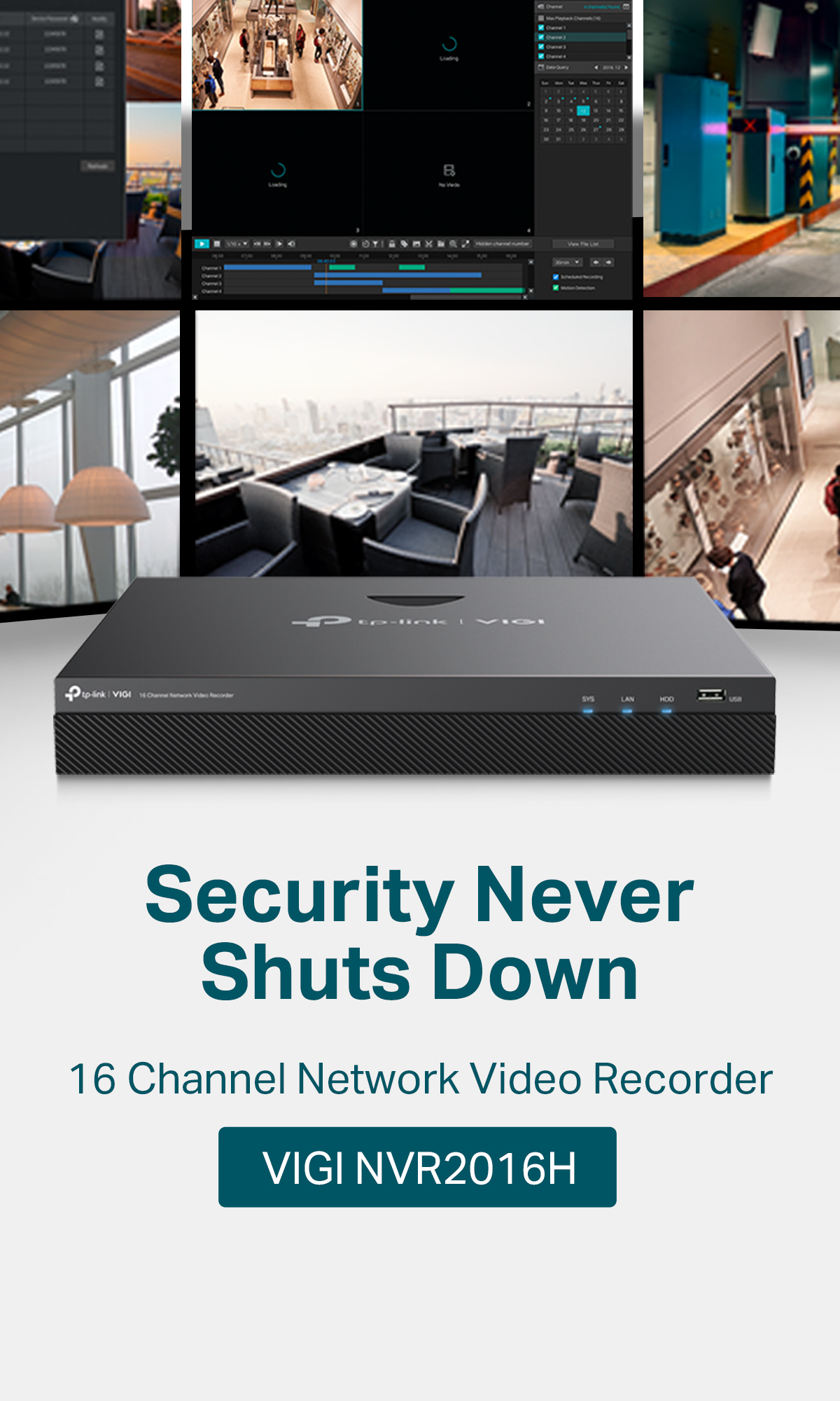 TP-Link 16MP CCTV 16 Channel NVR ( 16CH IP Network CCTV Video Recorder ...