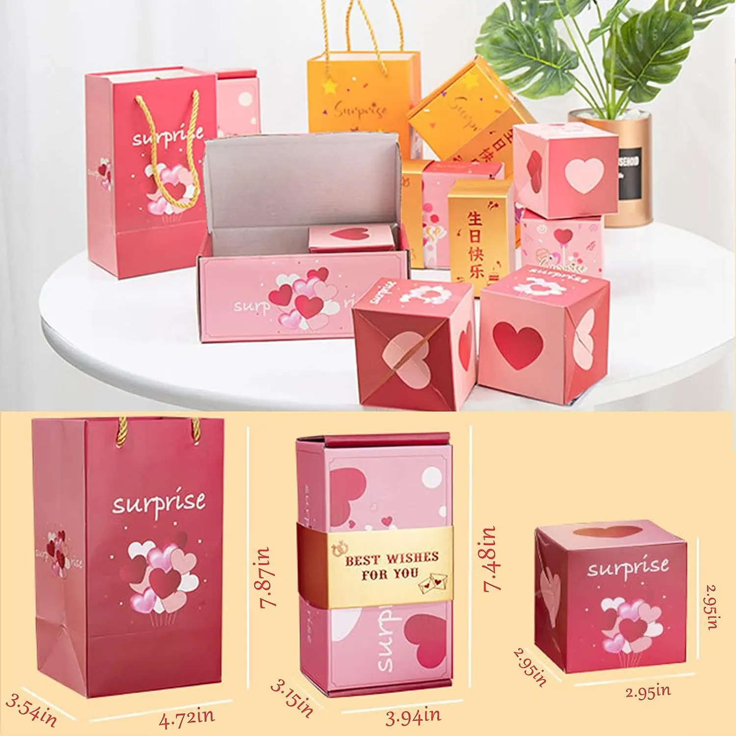 Red Packet Box Folding Bounce Gift Box Surprise Jumping Box Red ...