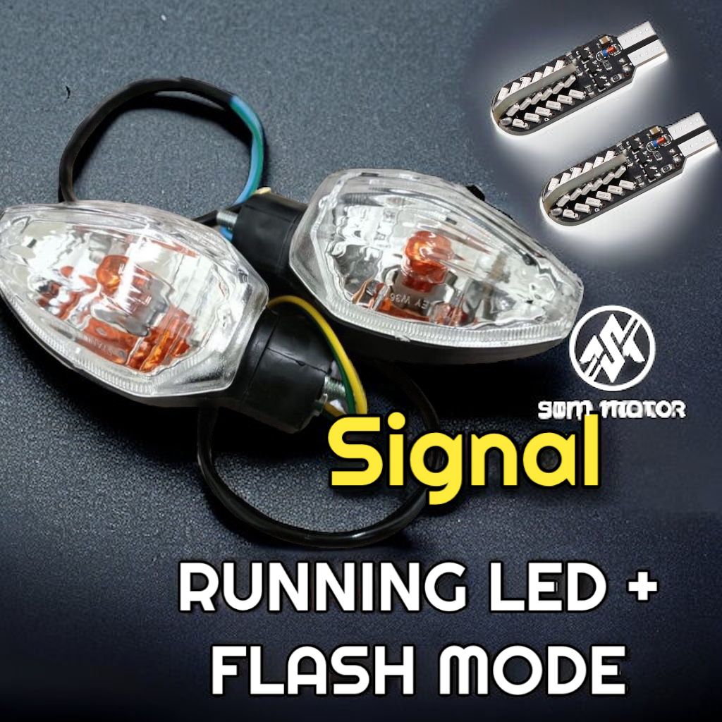 Signal LED Running Mode + Flash Mode, lampu Belakang Led RS150 W110 ...