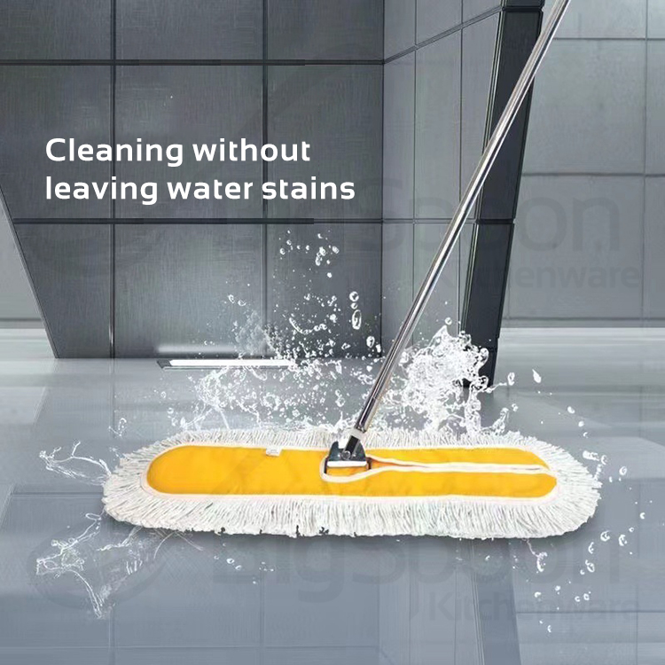 BIGSPOON 40/60/90cm Floor Dust Mop | Industrial Flat Mop | Cotton Big ...