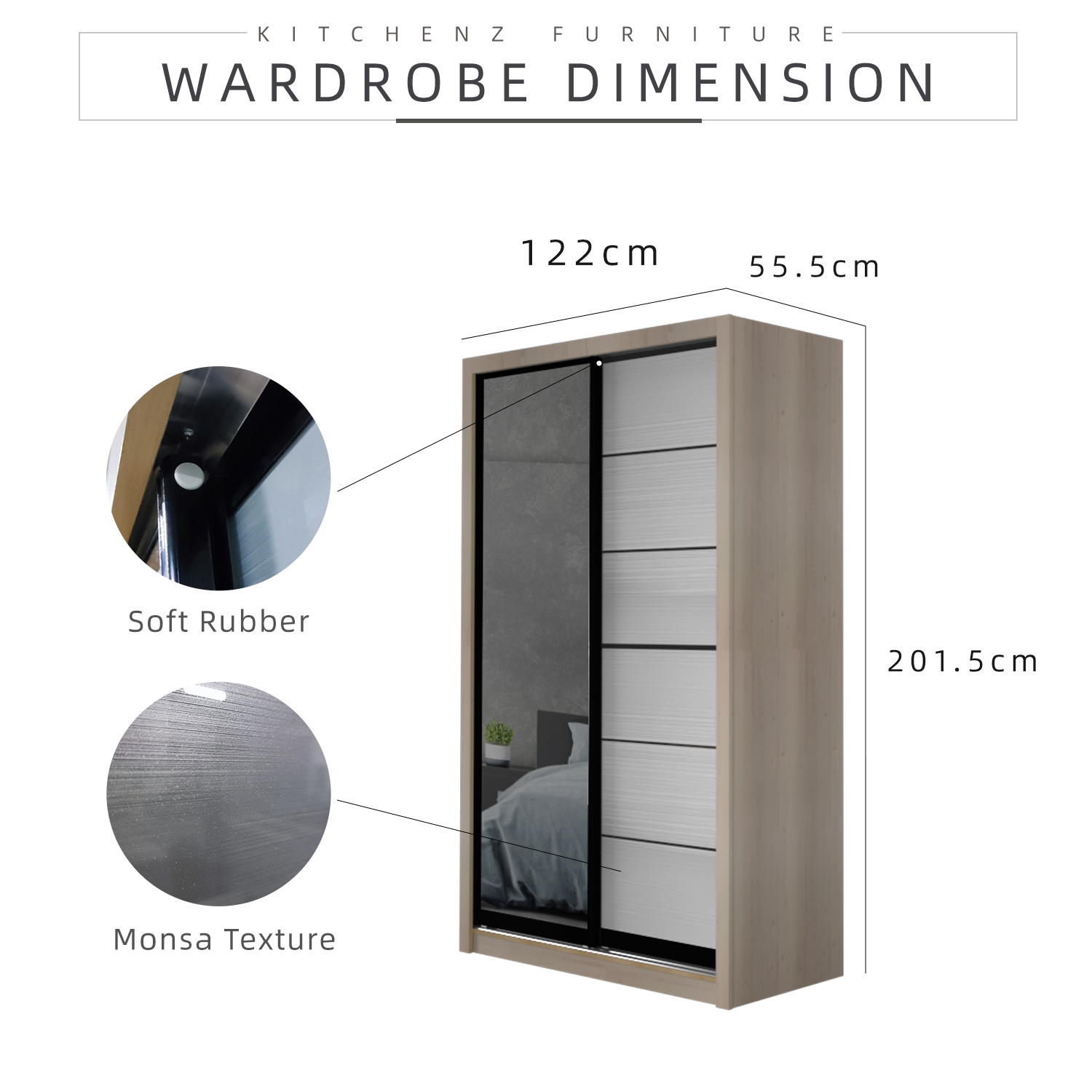 [FREE Shipping & FREE Installation] KitchenZ Sliding Doors Wardrobe ...