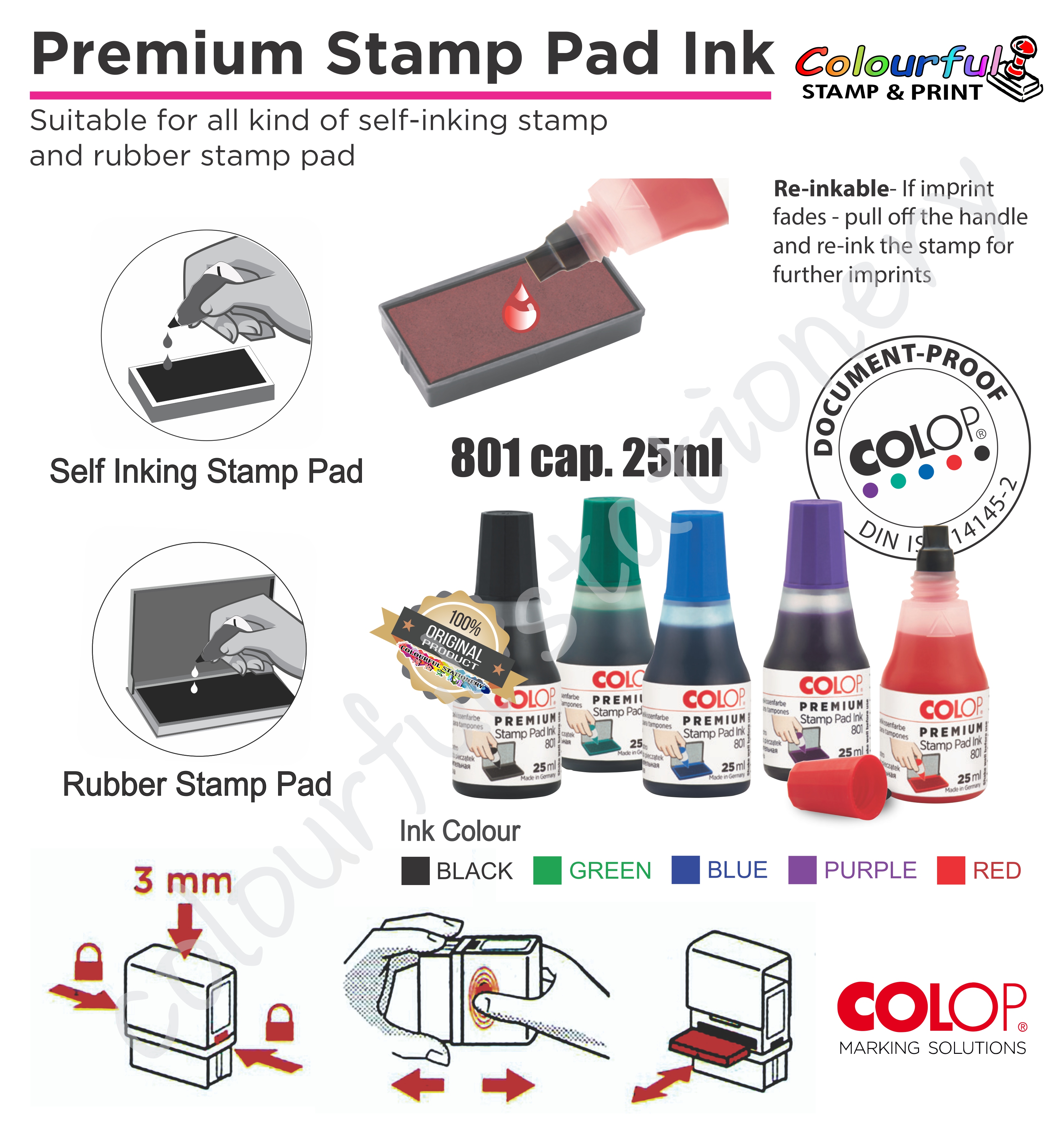 COLOP New Personalized Self-Inking Rubber Stamp (Hospital, Office ...