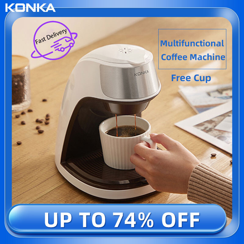KONKA Coffee Maker Machine Single Cup Household Coffee Machine Mini ...