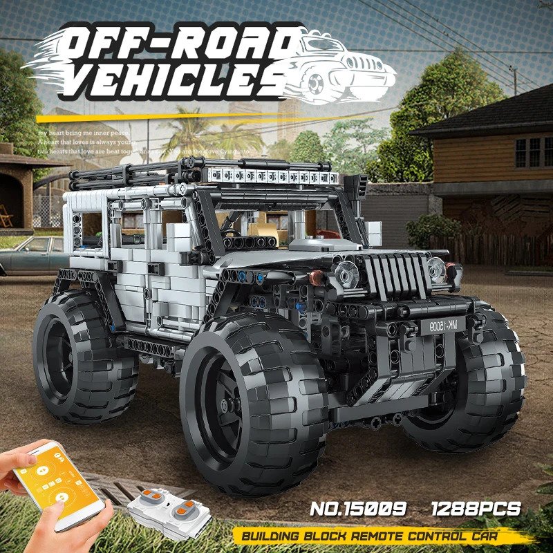 Mould King 15009 Technic Off-Road Remote Control Jeep Wrangler ...