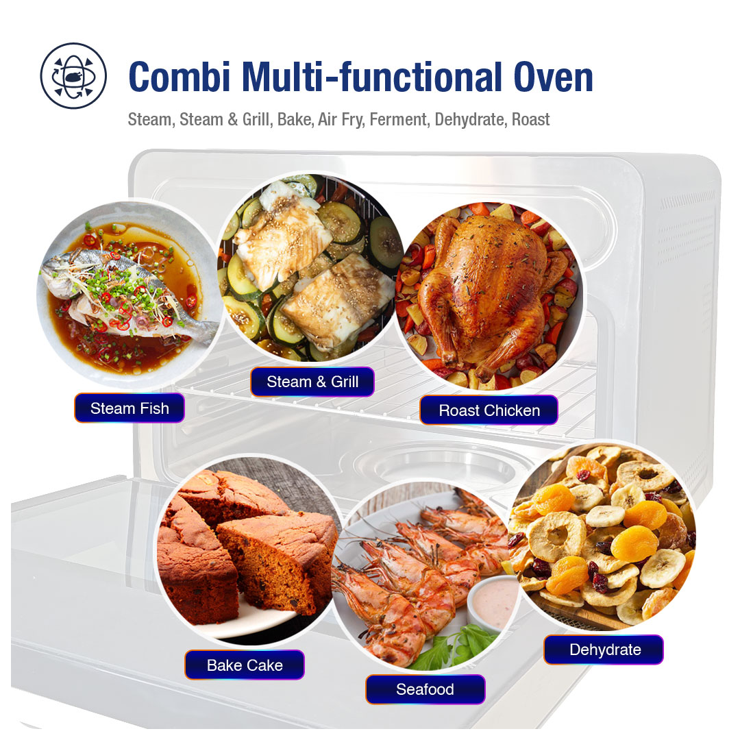 HETCH Q9 Superheated Combi Steam Oven Air Fryer Ketuhar Stim Gabungan ...