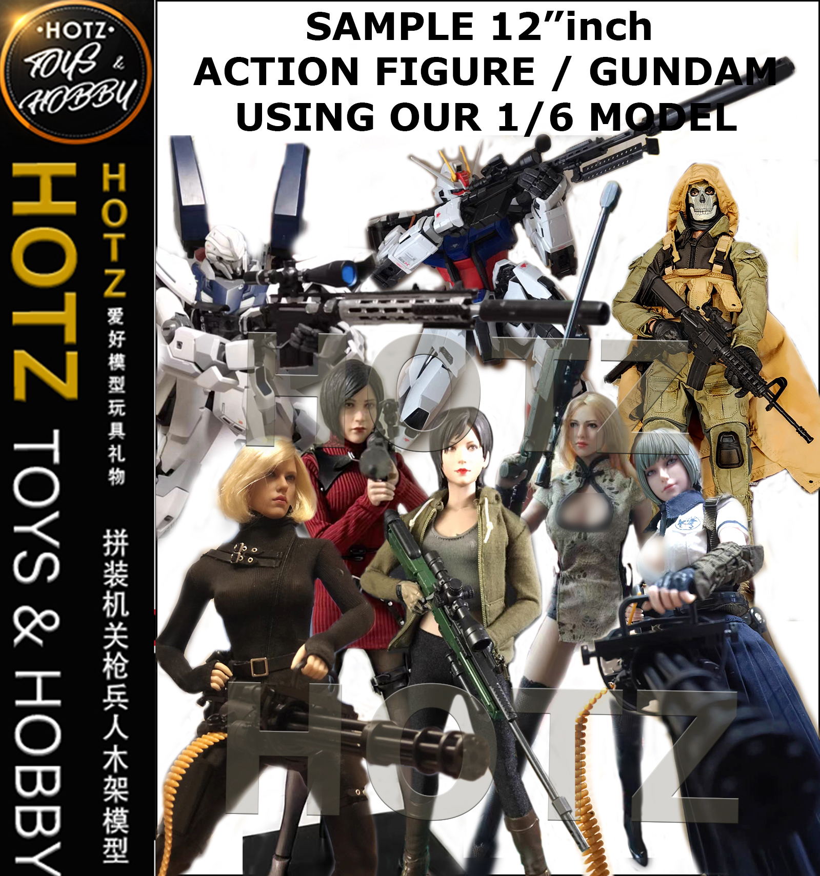 [HOTZ] 1:6 1/6 1 Scale Toy model kits camo sp series for 12 inch action figure gundam doll DIY ...