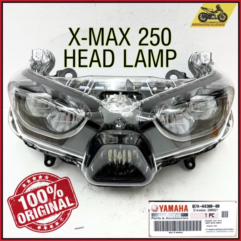 [100% ORIGINAL] XMAX X-MAX 250 HEAD LIGHT ASSY LAMPU DEPAN YAMAHA XMAX ...