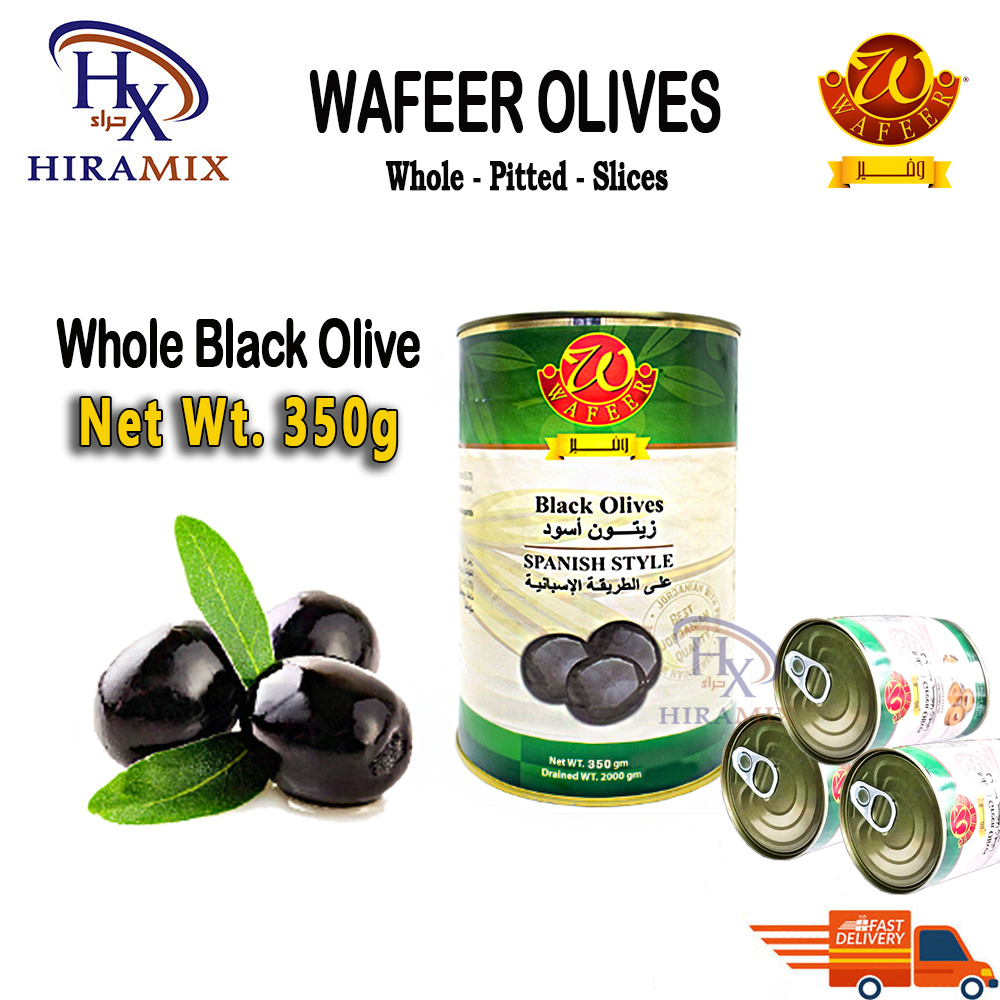 Wafeer Whole Green Olive / Black Olive / Pitted Olives / Buah Zaitun / Whole Olive 350g | Shopee ...