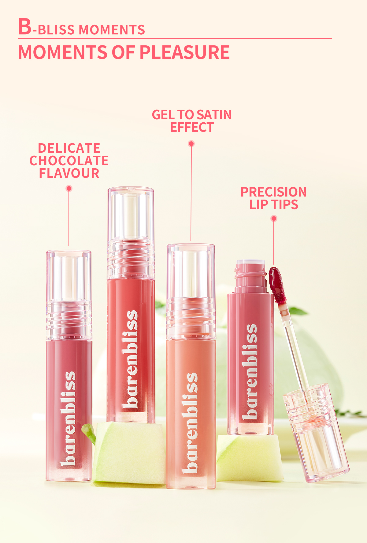 BNB Barenbliss Apple Makes Adorable Lip Mousse Tint (2.8g) Apple Mouse ...