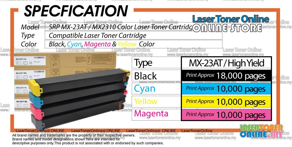 SET Compatible Sharp MX-23AT MX23AT MX 2310 MX 2310F MX 2310U MX2311FN ...