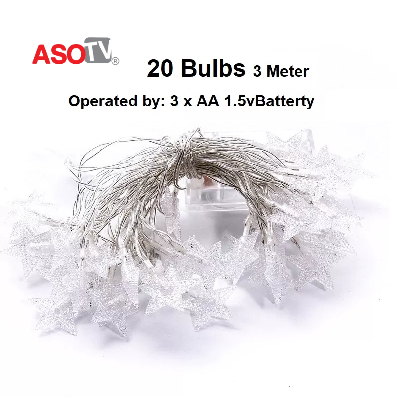 ASOTV® 3M 20 LED Star Deco Light Wedding Raya Xmas Lampu Raya 1173 ...