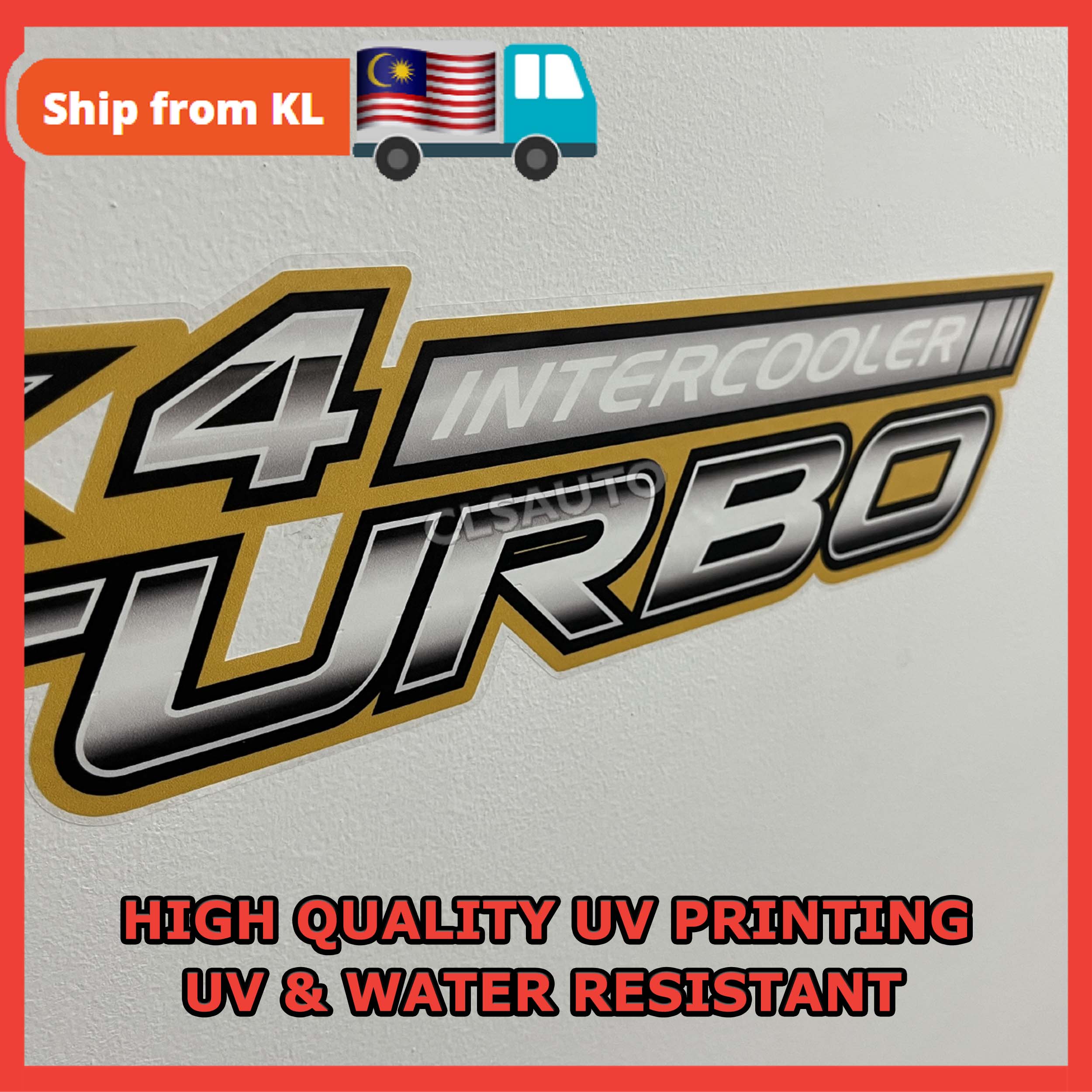 Sticker 4x4 Intercooler Turbo (1 Pcs) Offroad Pickup Truck Ranger Hilux ...
