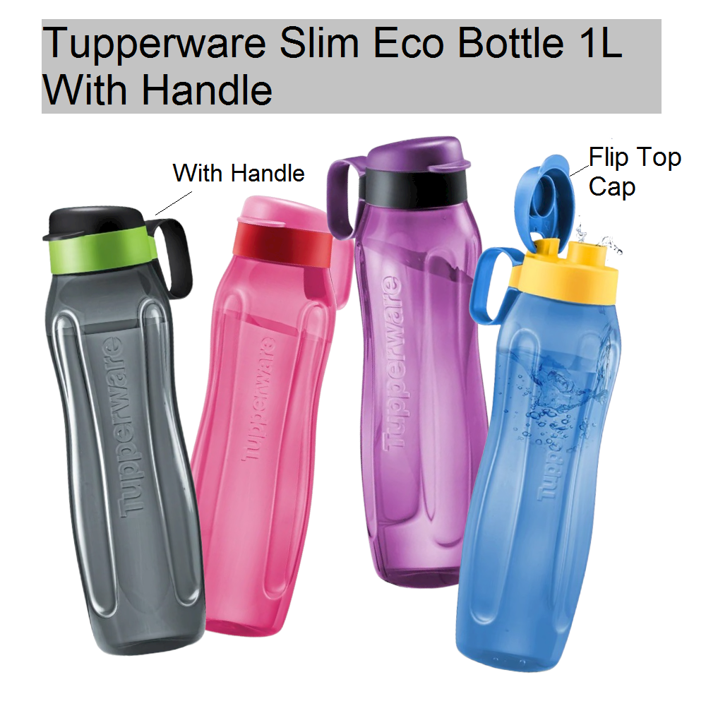 Tupperware Eco Slim Bottle 1L 500ML with or without straw | Shopee Malaysia