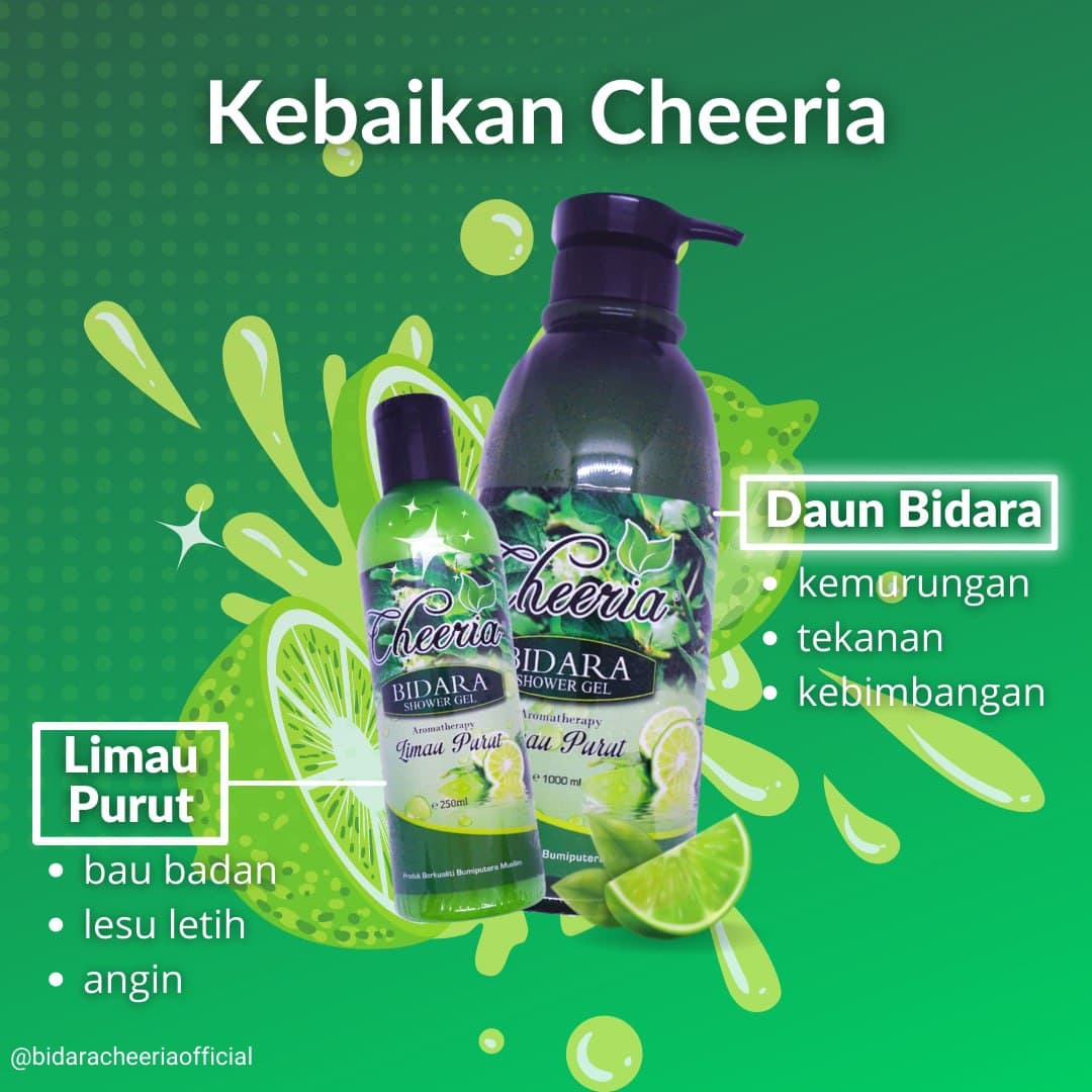 ADEMI Gel Mandian Bidara Cheeria 1000ml 250ml Aroma Terapi Sabun Bidara ...