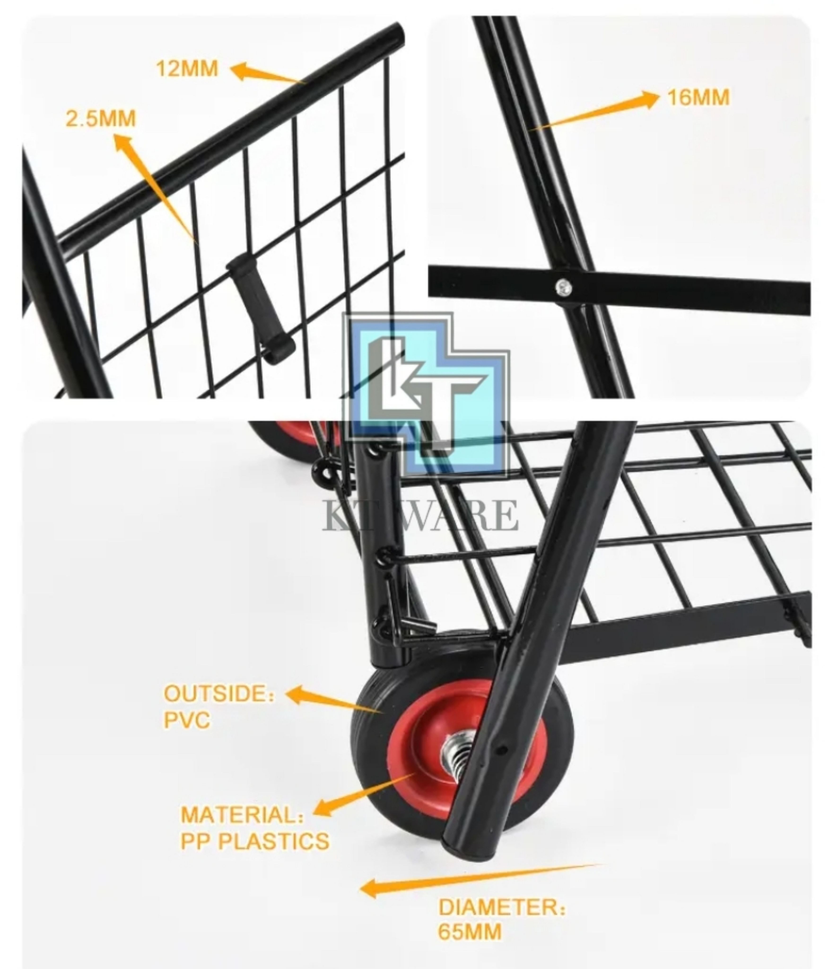 KT WARE Market trolley / multi cart shopping cart / pasar troli / troli ...