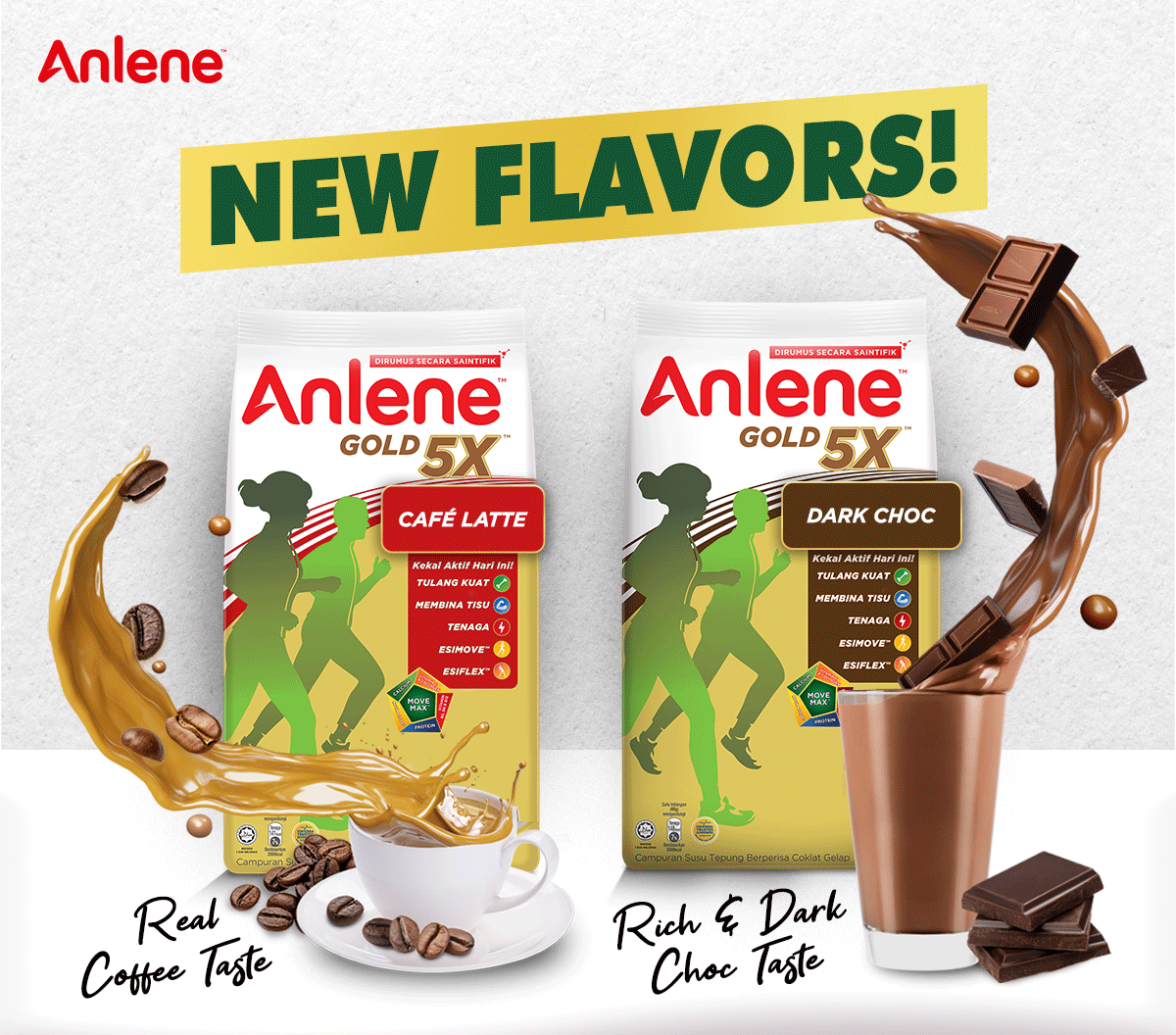 ANLENE Gold 5X High Calcium High Protein Cafe Latte Milk Powder Susu ...