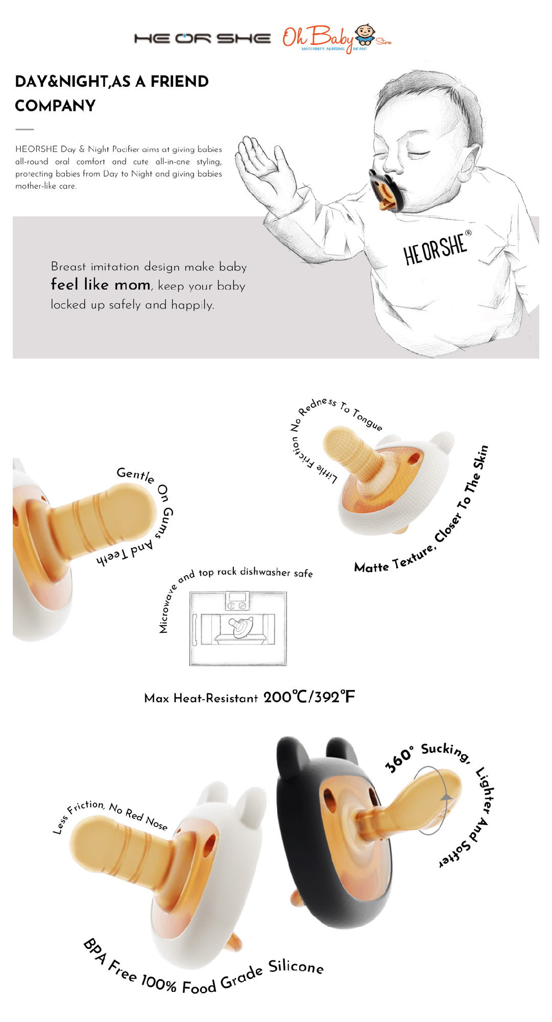 He Or She Day & Night Pacifier (2 Pcs/Pack) | Shopee Malaysia