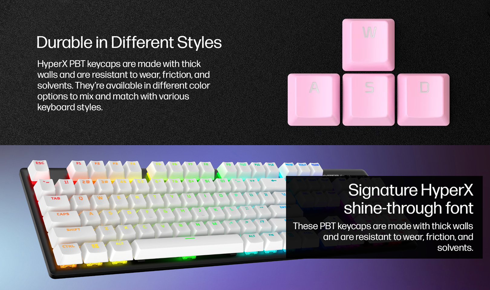 HyperX Full Key Set Keycaps - Black/White/Pink | Shopee Malaysia