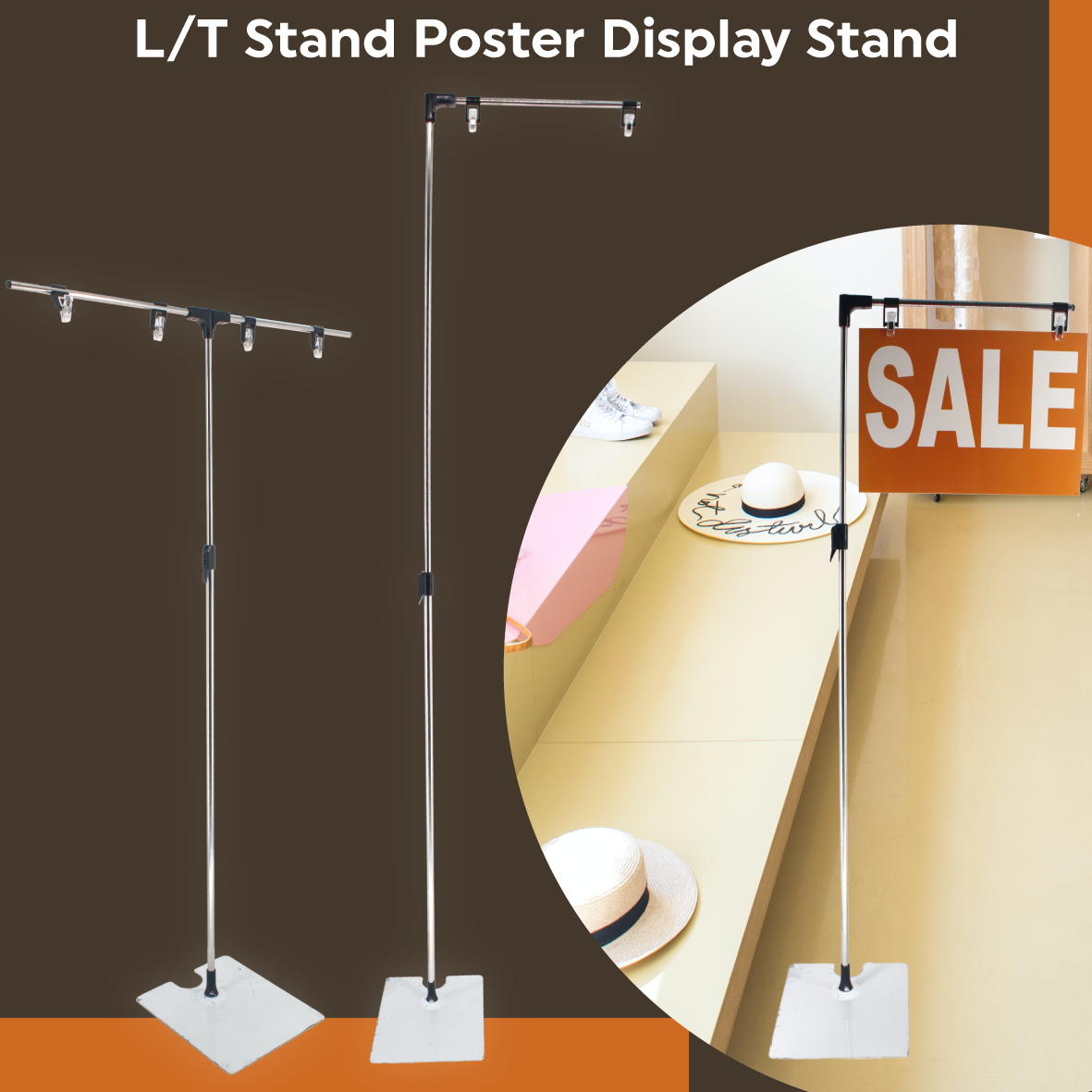 JME Ready Stock L / T Banner Poster Adjustable Stand | Shopee Malaysia