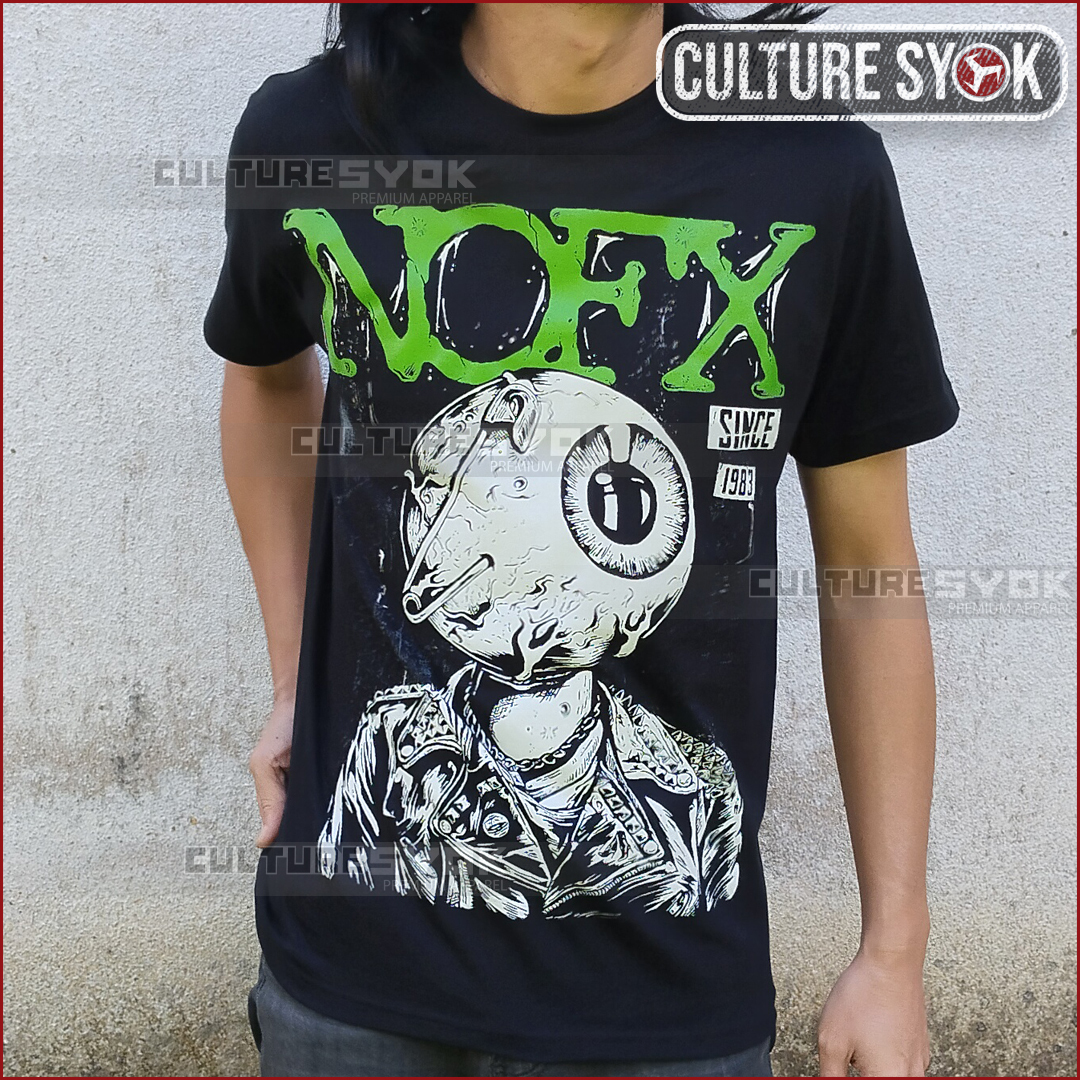 Baju-T NOFX Punk 100% Kapas Premium Cetakan Skrin Plastisol– Rock ...