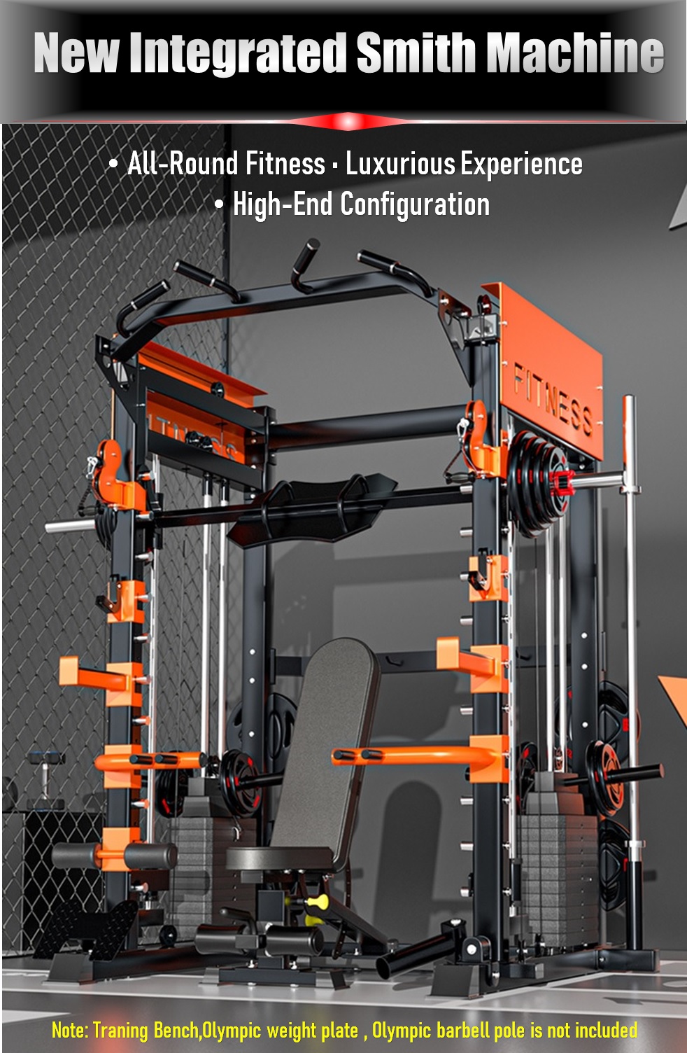 ADSPorts JL-Z4 Commercial Grade Multi-function Smith Machine ...