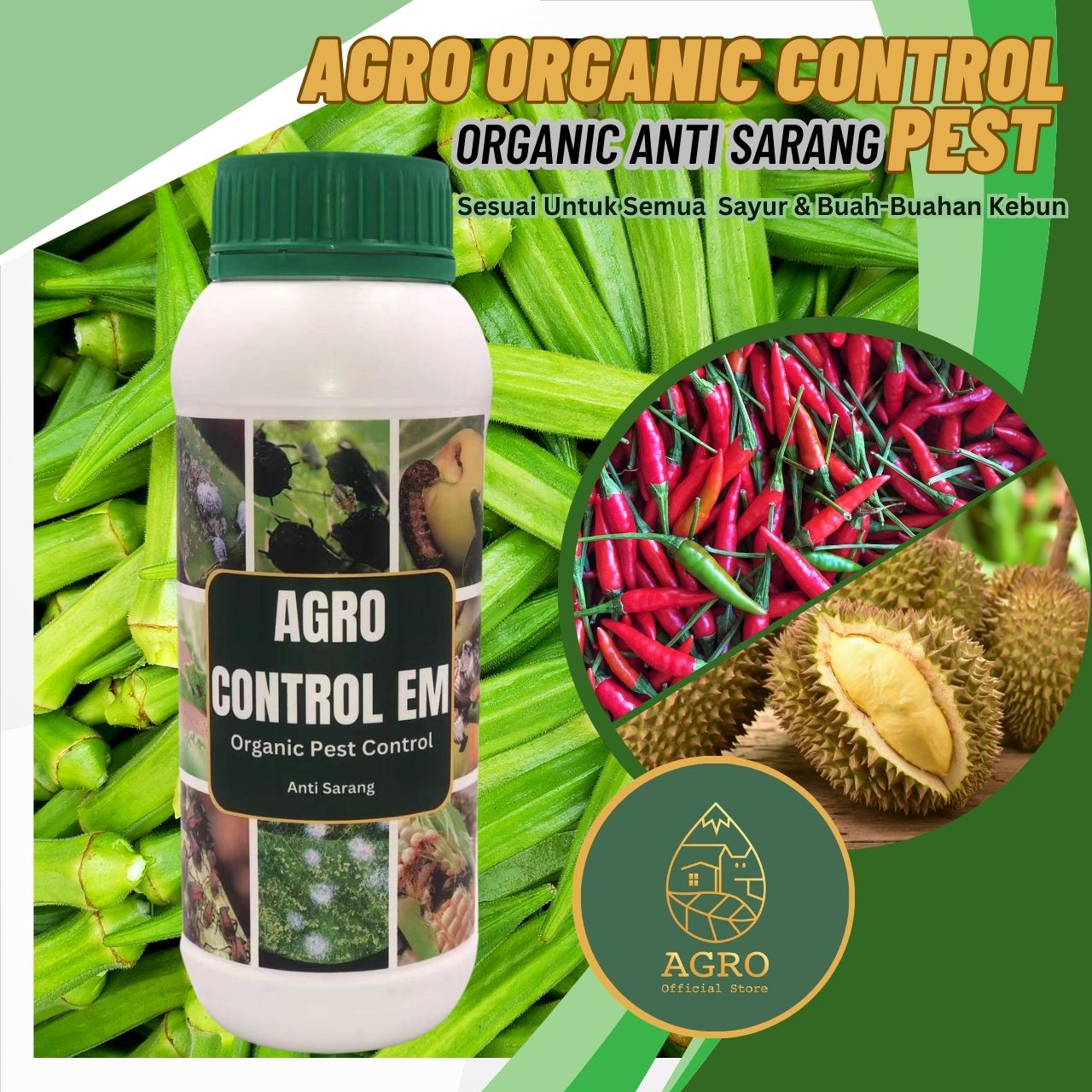 AGRO Pesticide EM Plant Insect Repellent / Racun/ Racun Pokok /Racun Serangga Organik / Tanaman ...