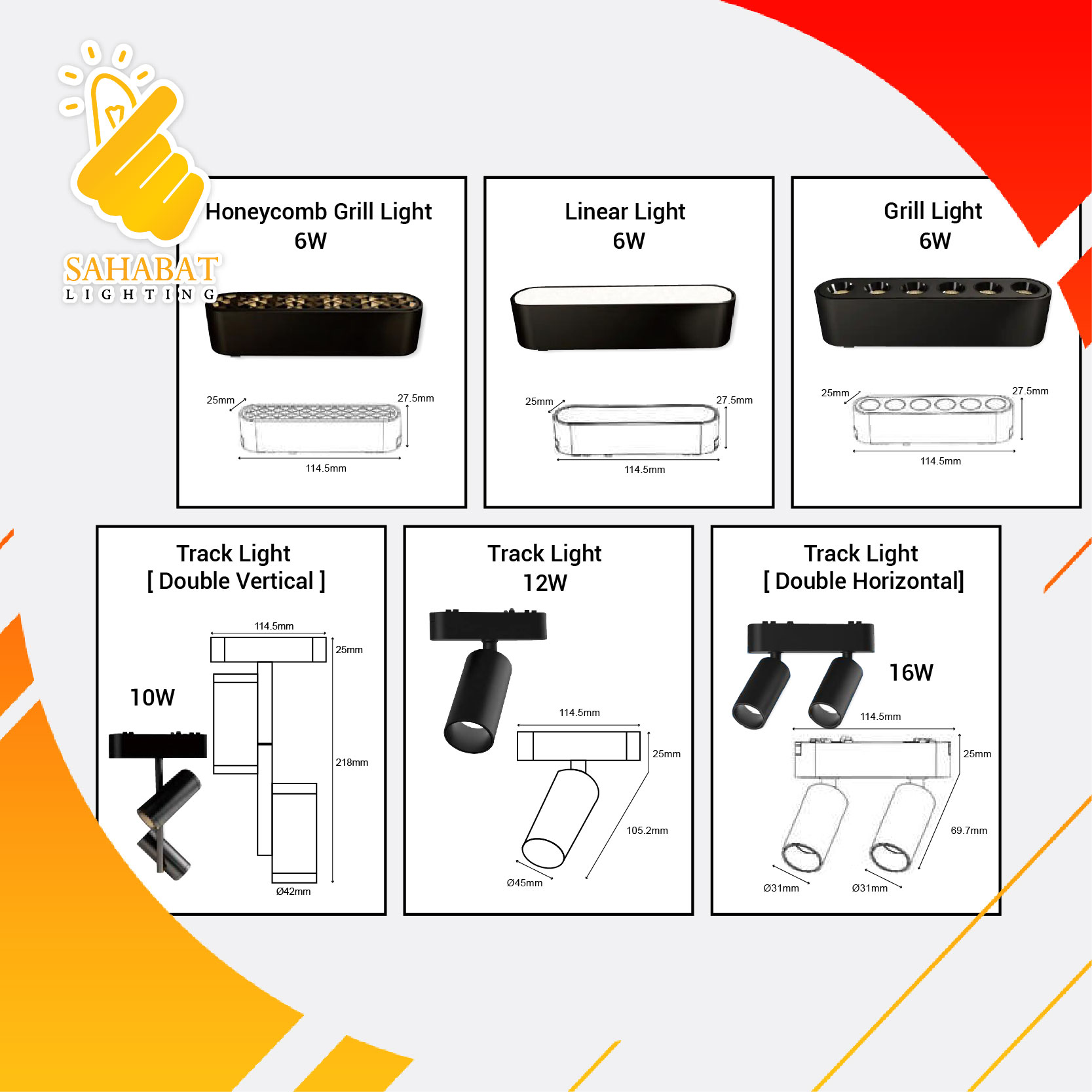 [COMBO PACKAGE]-(Track Light-Single, Double Horizontal, Double Vertical ...