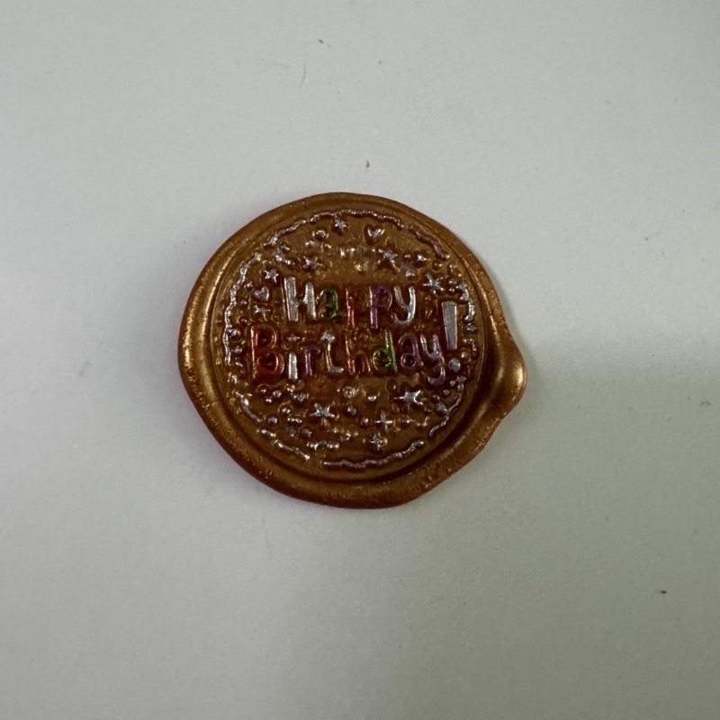 Happy Birthday Wax Stamp Seal 生日快乐火漆印章贴 3cm | Shopee Malaysia
