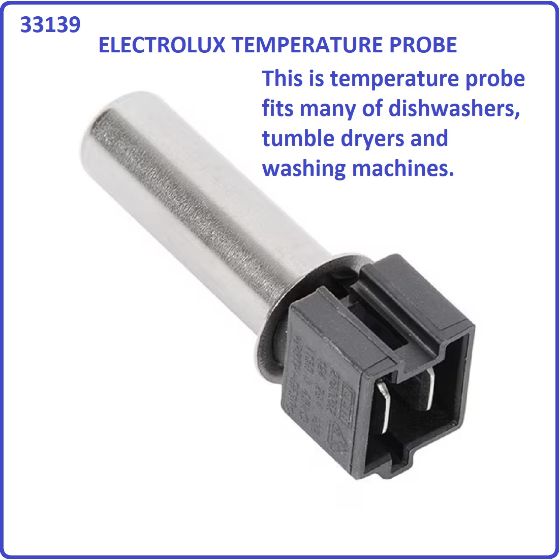Electrolux Temperature Probe Sensor NTC Sensor FASTON 6,3MM for tumble ...