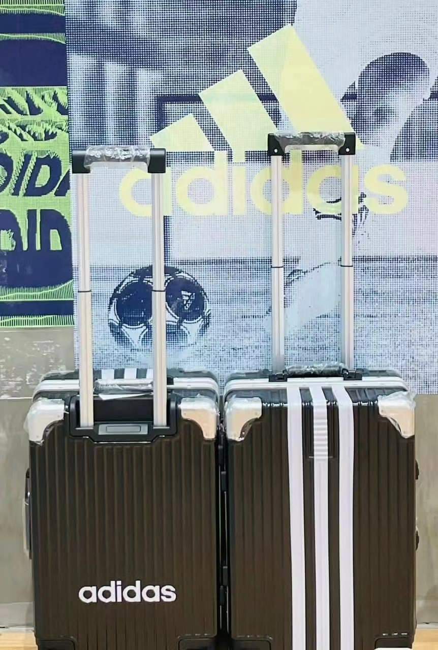 Original Adidas ABS Hard Case Black Luggage Bag Travel 20 Inch Cabin ...